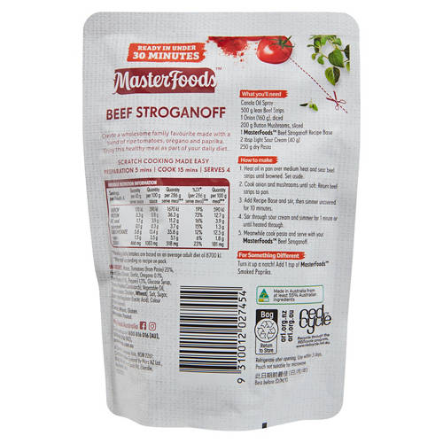 Beef Stroganoff Recipe Base175g